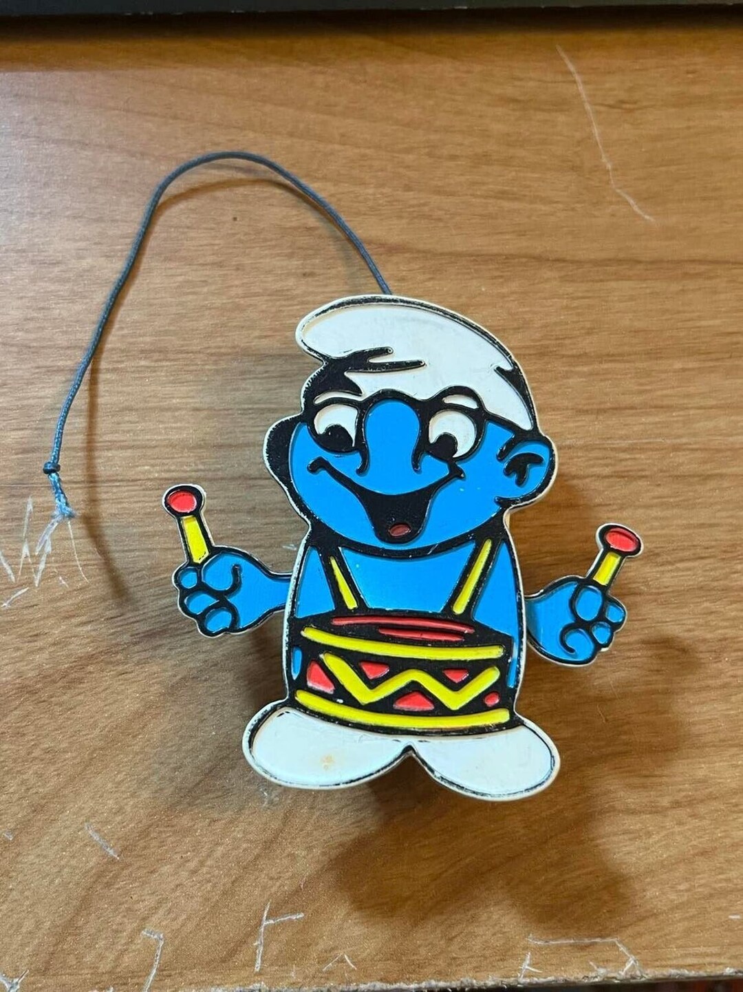 1982 Durham Pull String Animated Drummer Smurf - Etsy