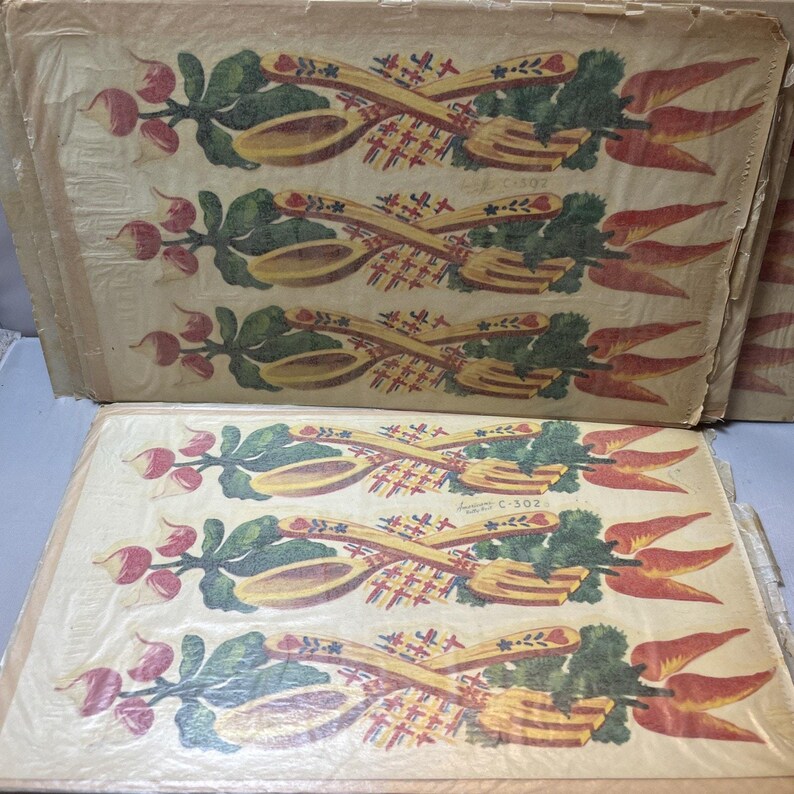 Vintage MCM Decal Border Shelf Edging Trimettes - Etsy