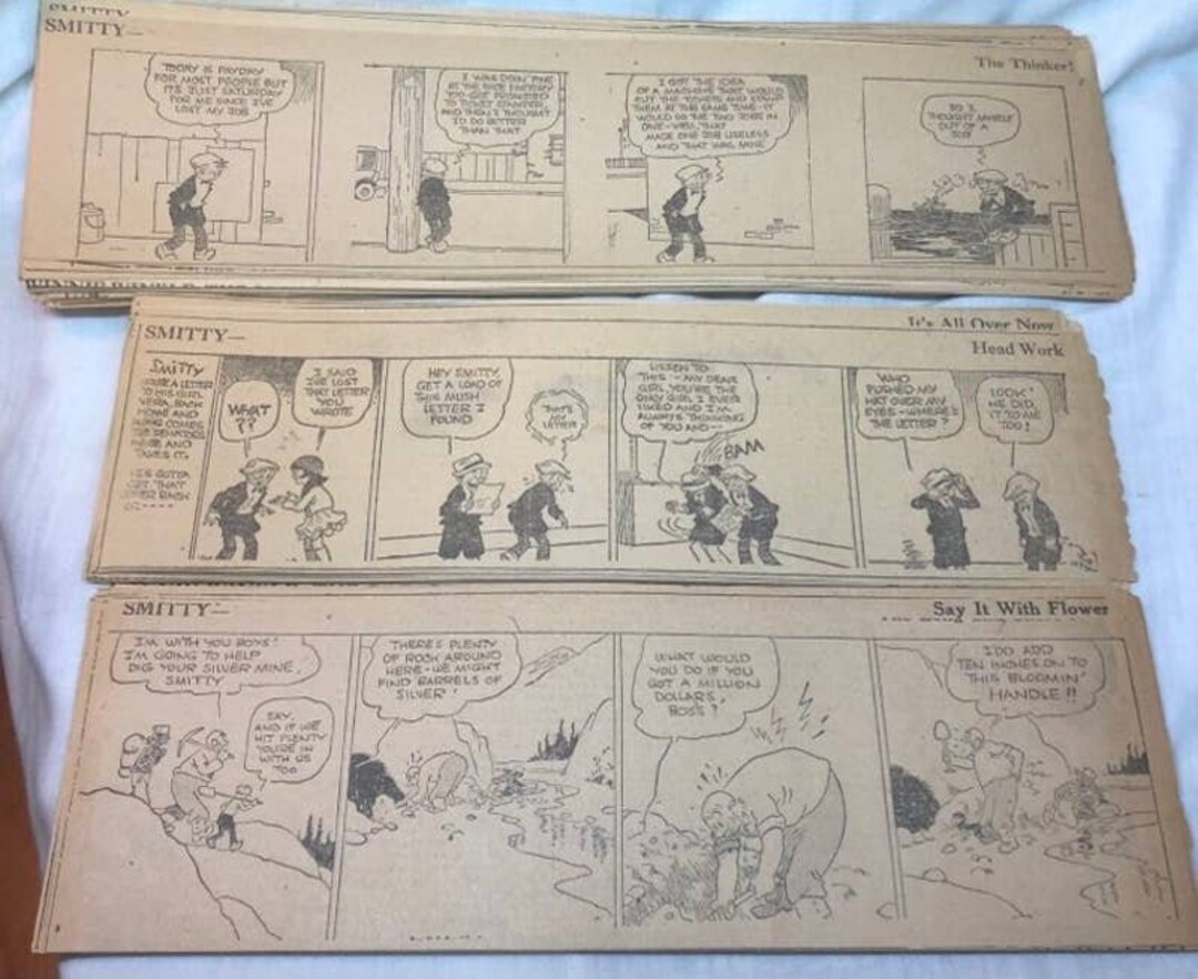 SMITTY 137 Clipped Newspaper Comic Strips 1927 1928 1930 - Etsy