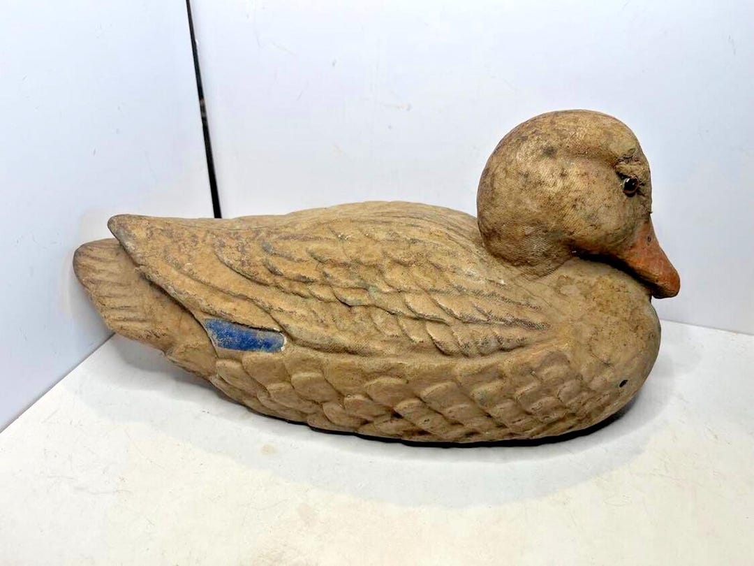 Vintage Paper Mache Duck MALLARD HEN Decoy by Carry-lite Dura-beak ...