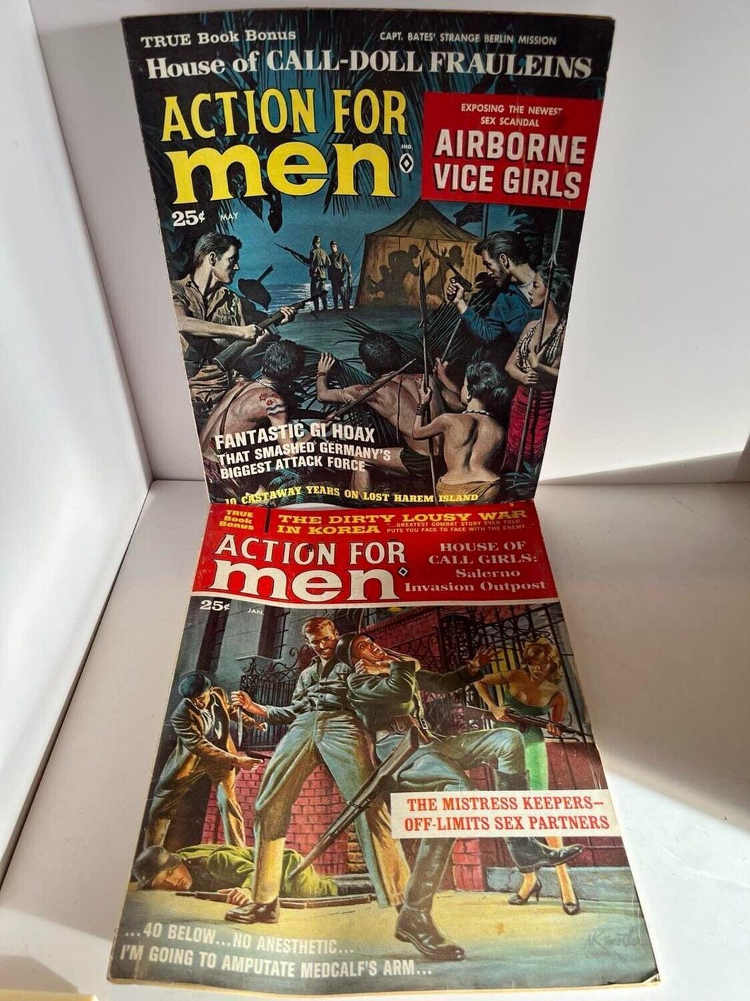 Vintage Action for Men Magazine Jan 1964 May 1964 Pulp Fiction - Etsy