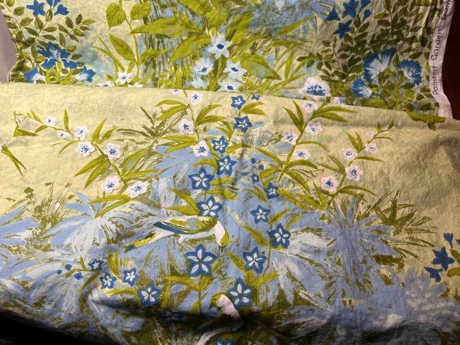 Greeff Cotton Fabric Sample Painted Garden Winds of the East Collection ...