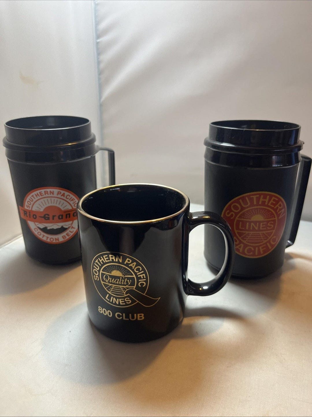 2 Aladdin Southern Pacific Mugs and 1 Ceramic Mug - Etsy