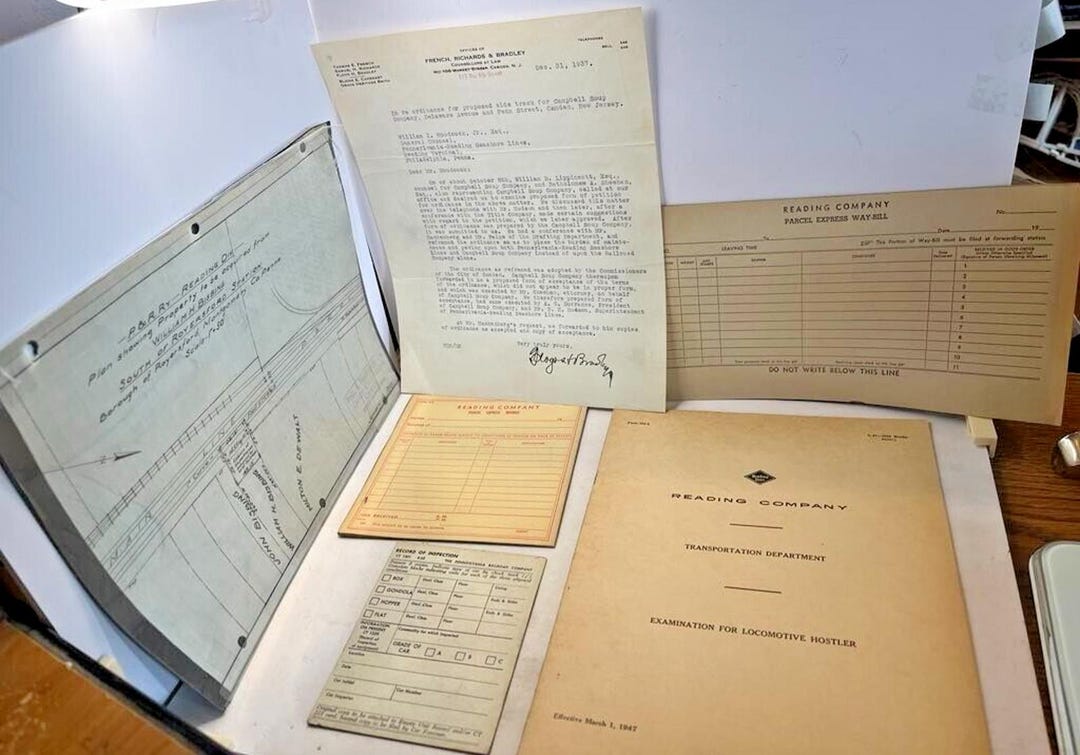 Old Lot of Reading Rail Freight Papers Documents - Etsy