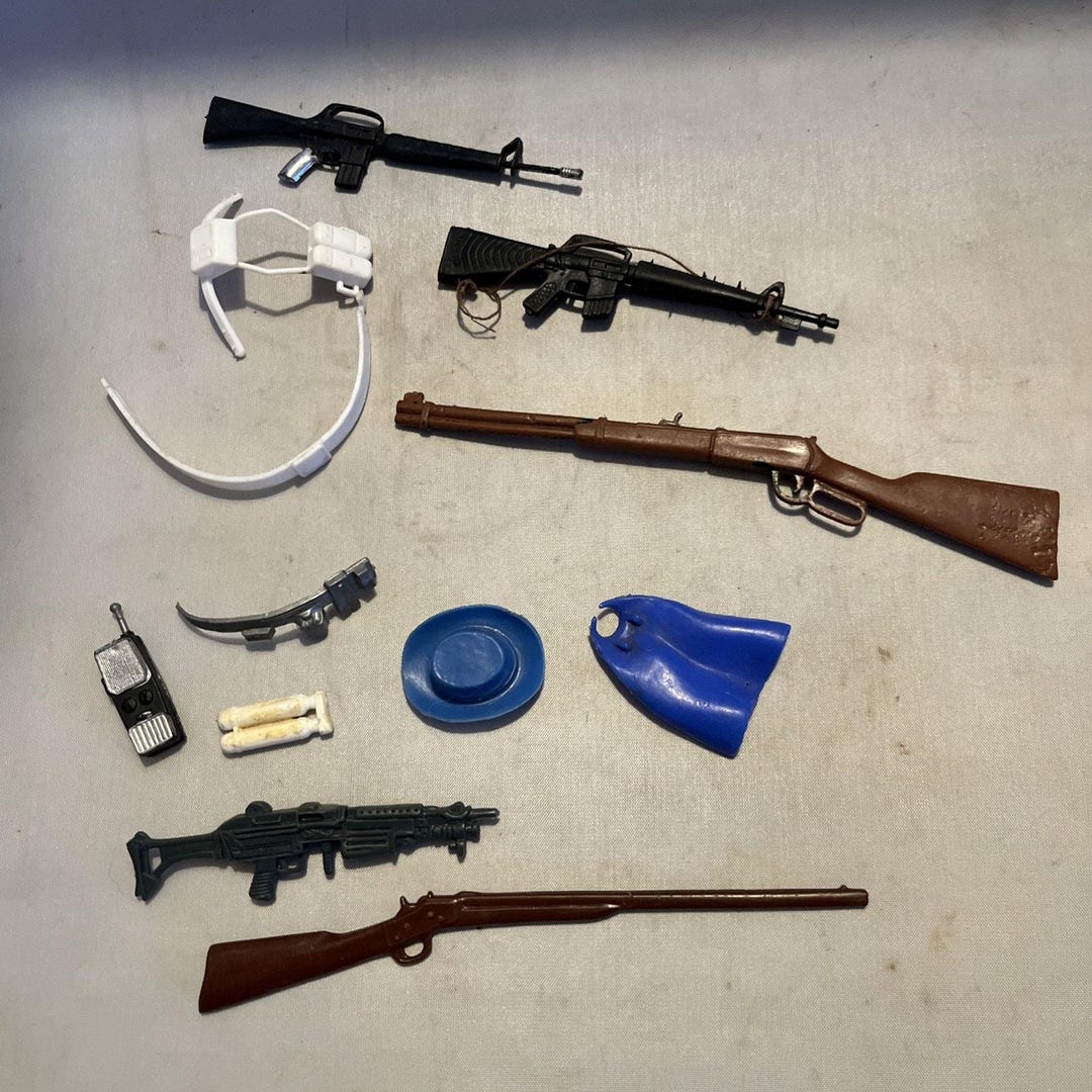 Lot of 1960 70s 80s Action Figure Accessory Lot GI Joe, Mego, Space ...