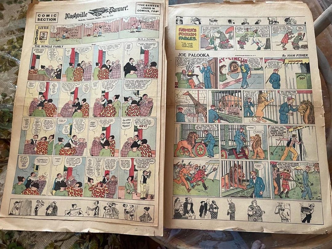 Lot of Newspaper Comic Sheets 1930s 40s Golden Age Ben Webber Etc - Etsy
