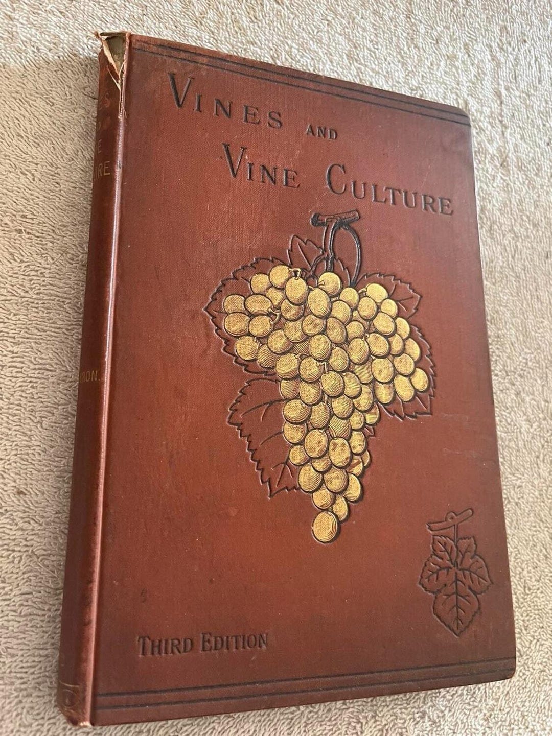 1892 Vintage Vintner Grape Wine-making Book: Vines & Vine Culture by AF ...