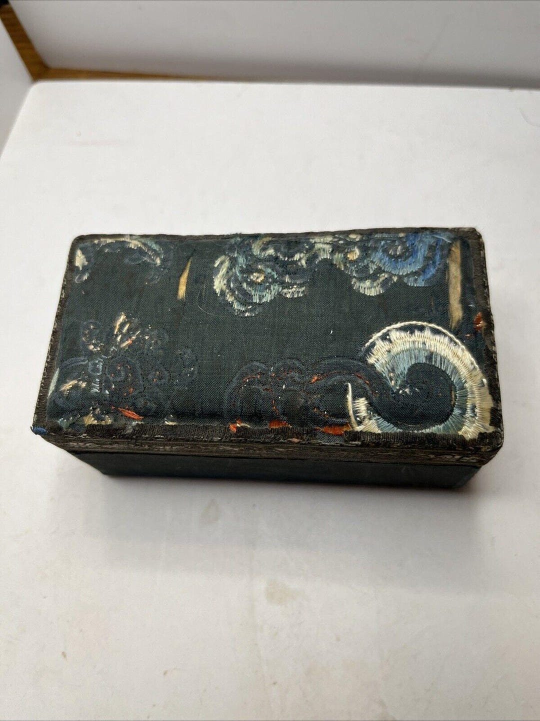Antique Chinese Silk Covered Box 3 Compartments Wood Lined - Etsy
