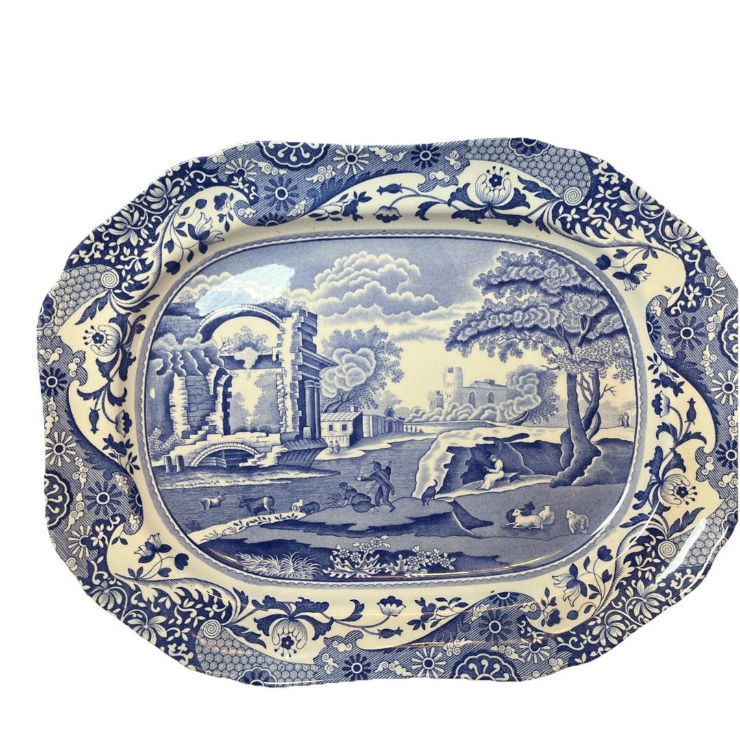 Copeland Spode Blue Italian Platter Rectangular 12.5 X 16" LARGE - Etsy