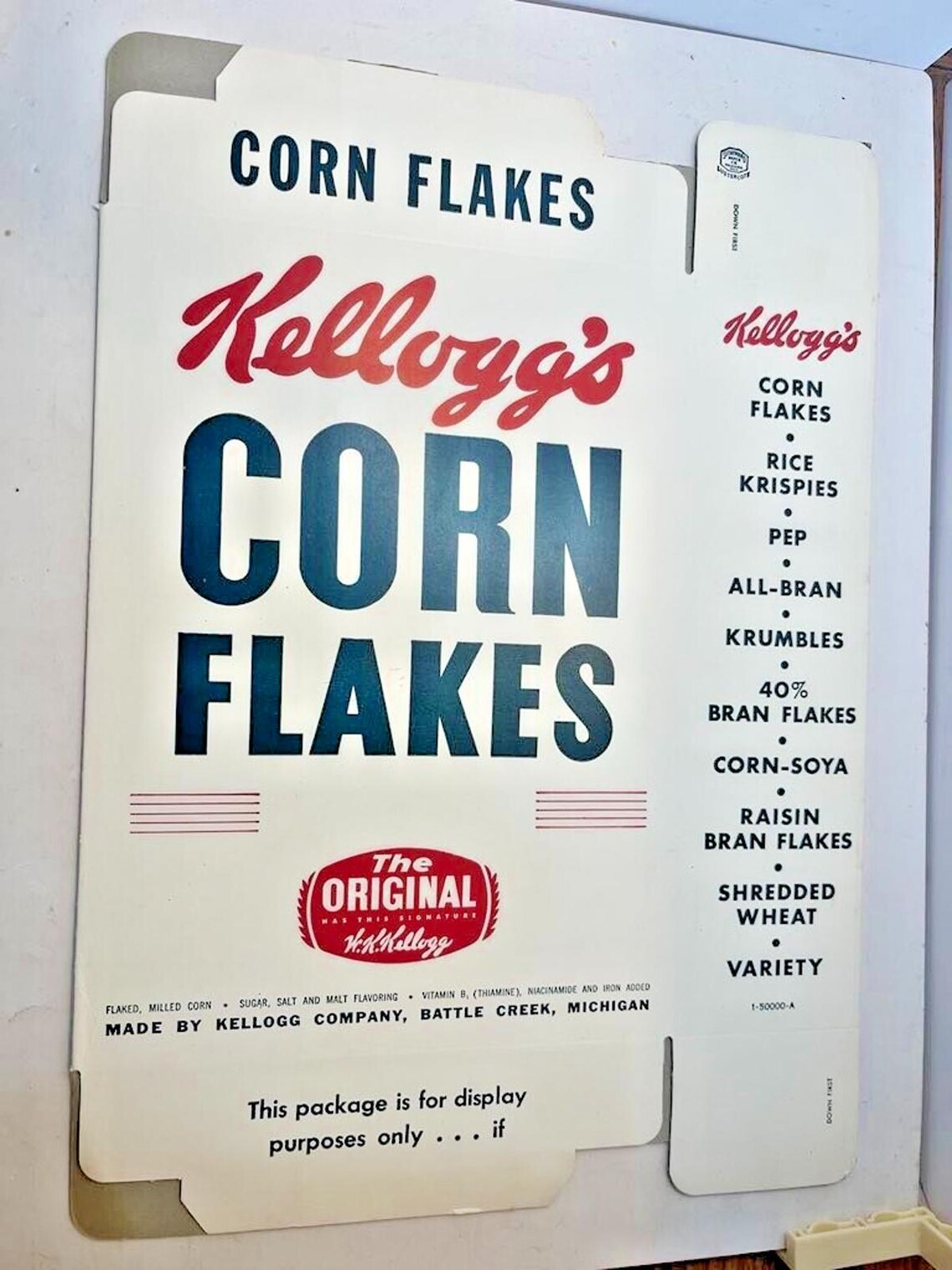 1940's, Kellogg's Corn Flakes, "un-used" Large Box (rare) - Etsy