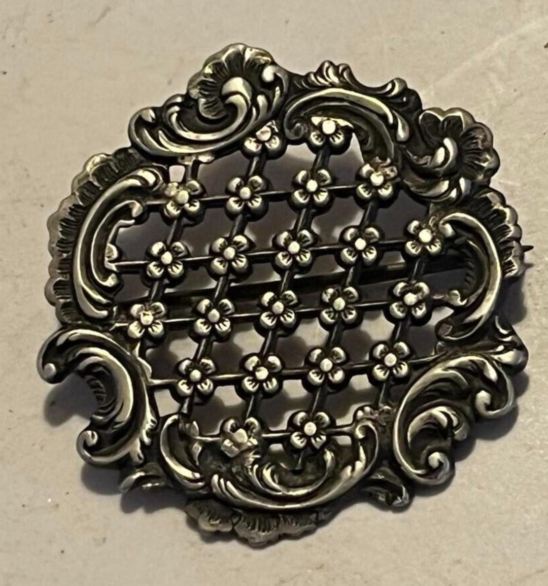 Foster and Bailey Fandb Sterling Silver Ornate Brooch C1890 - Etsy