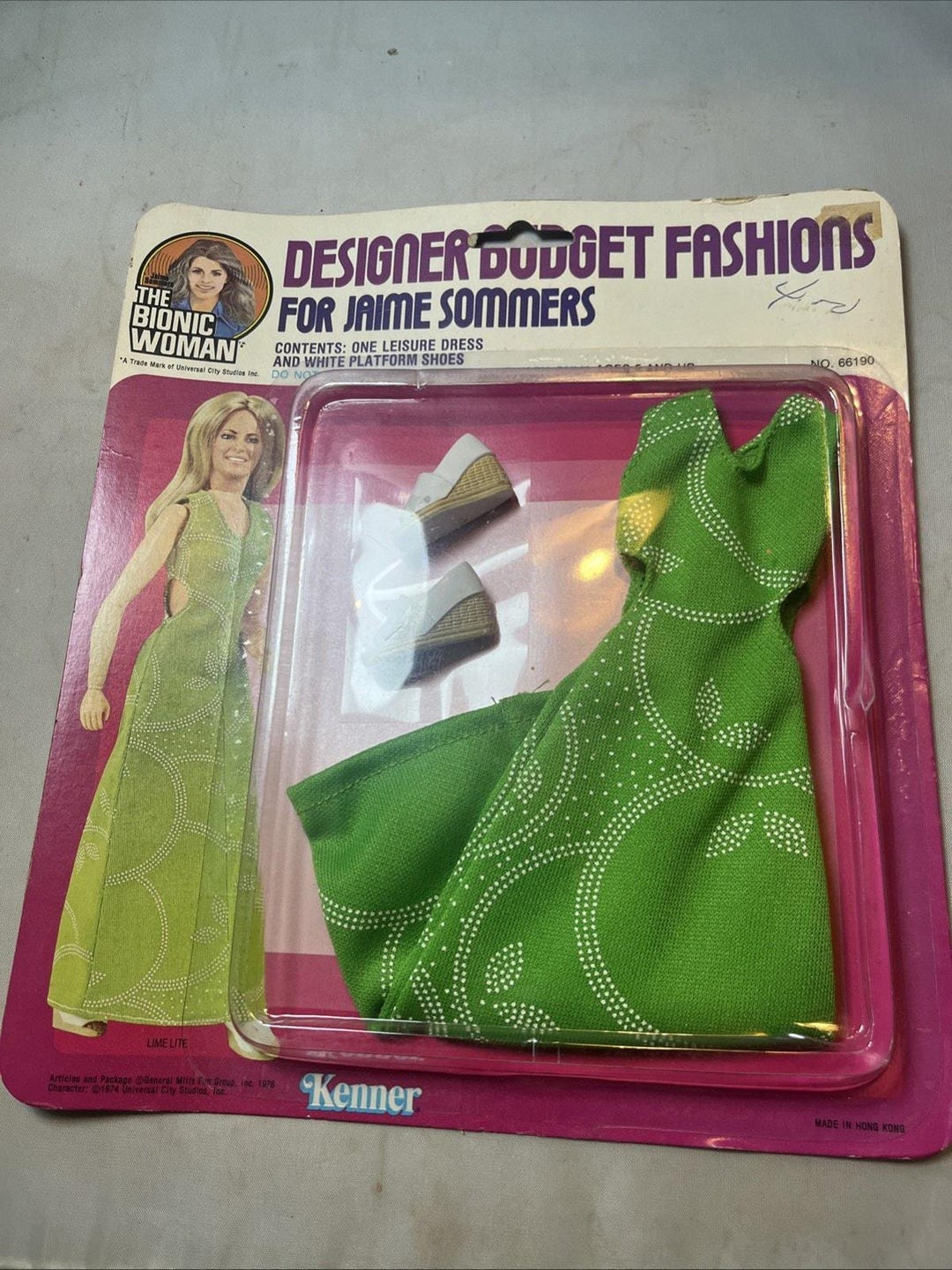 Vintage BIONIC WOMAN Designer Budget Fashions Lime Lite - New / Sealed ...