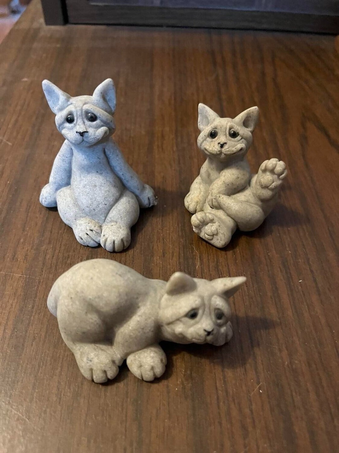 Quarry Critters Stone Carved Cats Second Nature Design Clyde Carl ...
