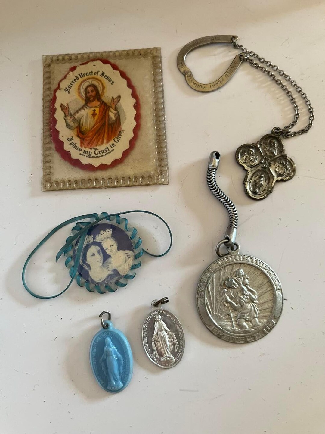 Vintage Religious Medals Charms Tokens Catholic - Etsy