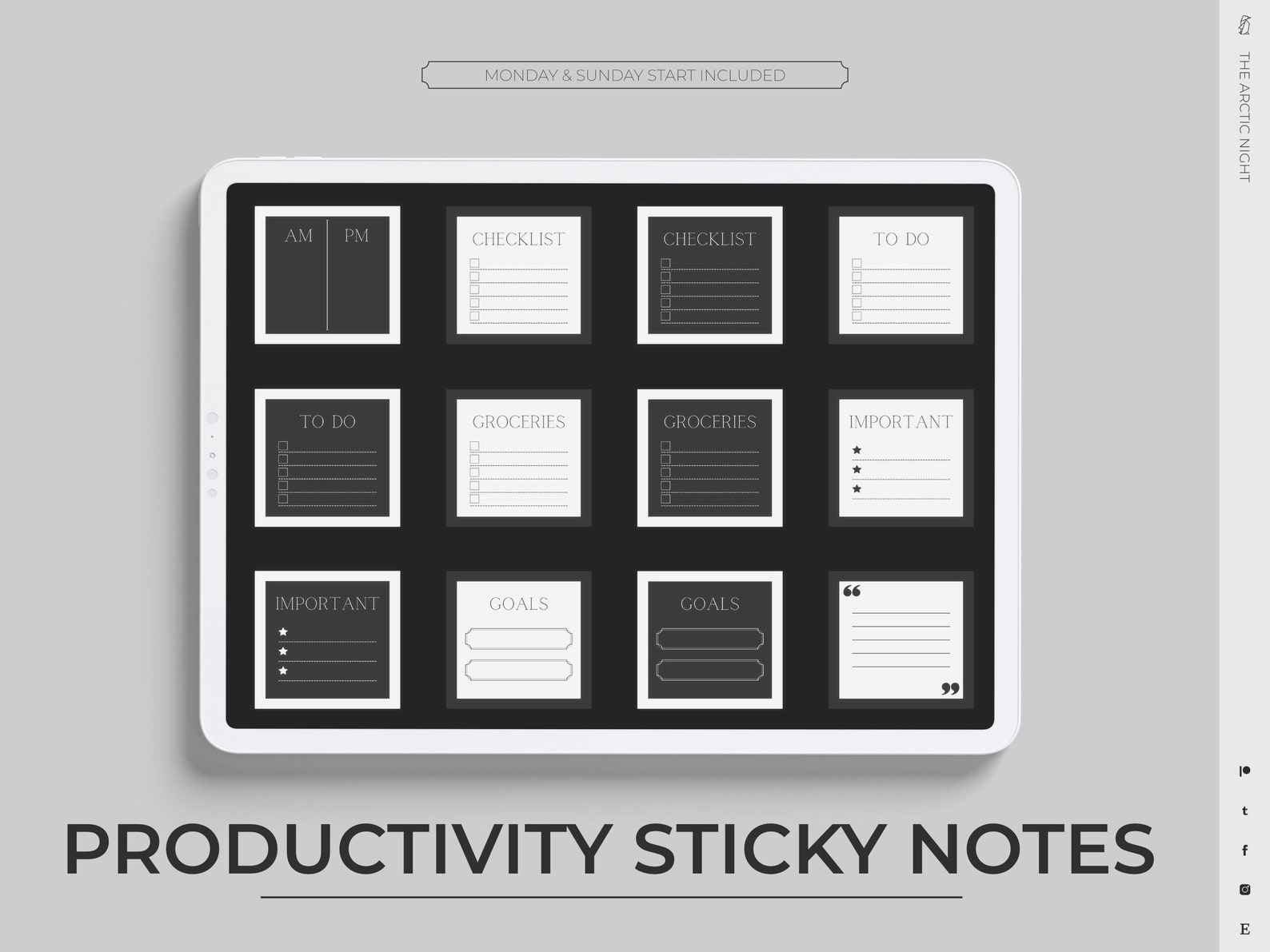 Digital Sticky Notes and Printable Planner Stickers for Goodnotes and ...