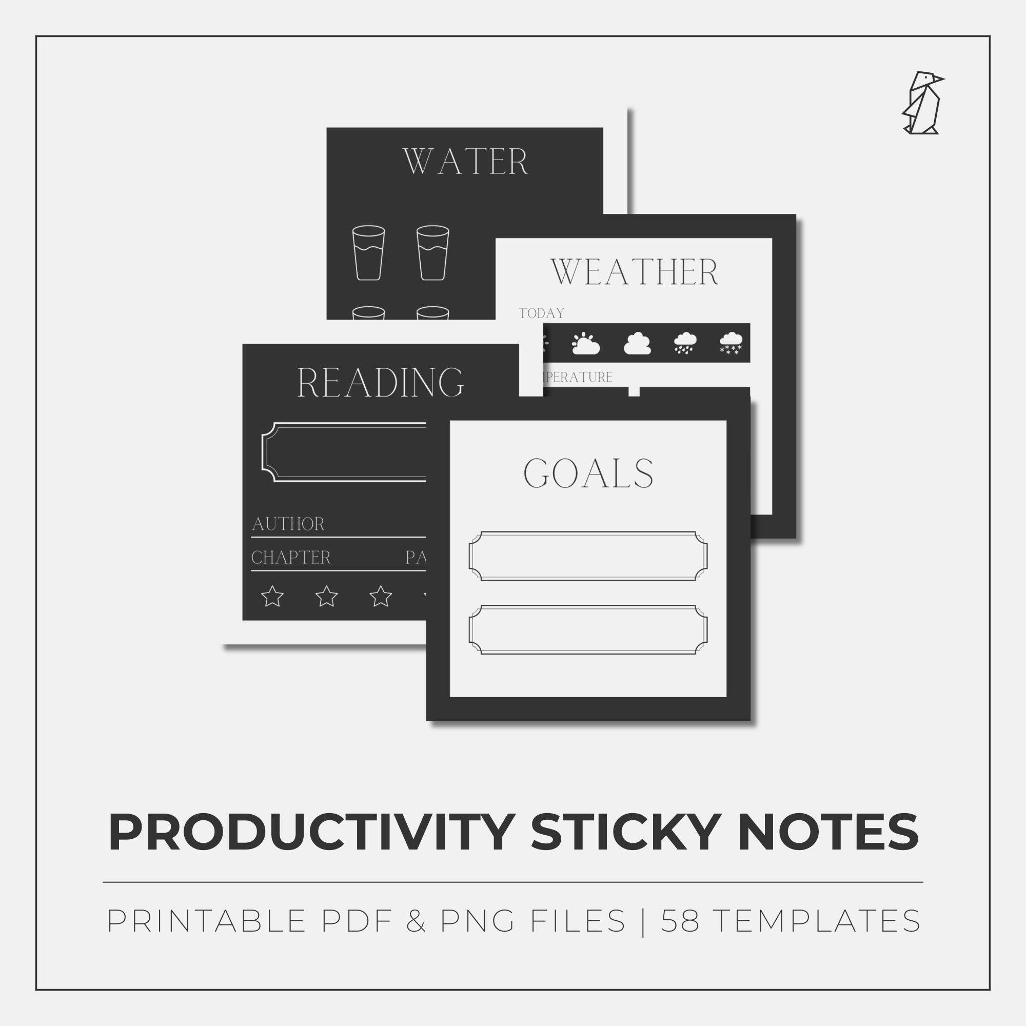 Digital Sticky Notes and Printable Planner Stickers for Goodnotes and ...