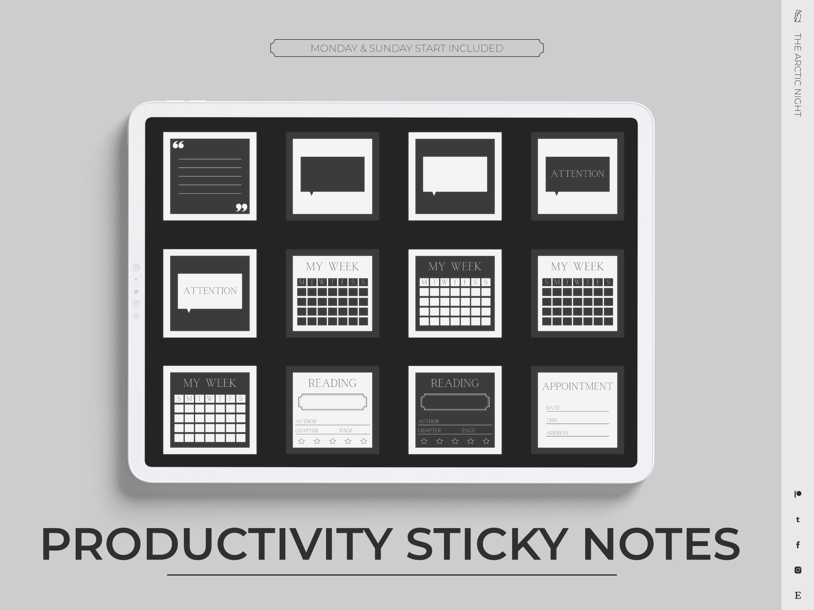 Digital Sticky Notes and Printable Planner Stickers for Goodnotes and ...