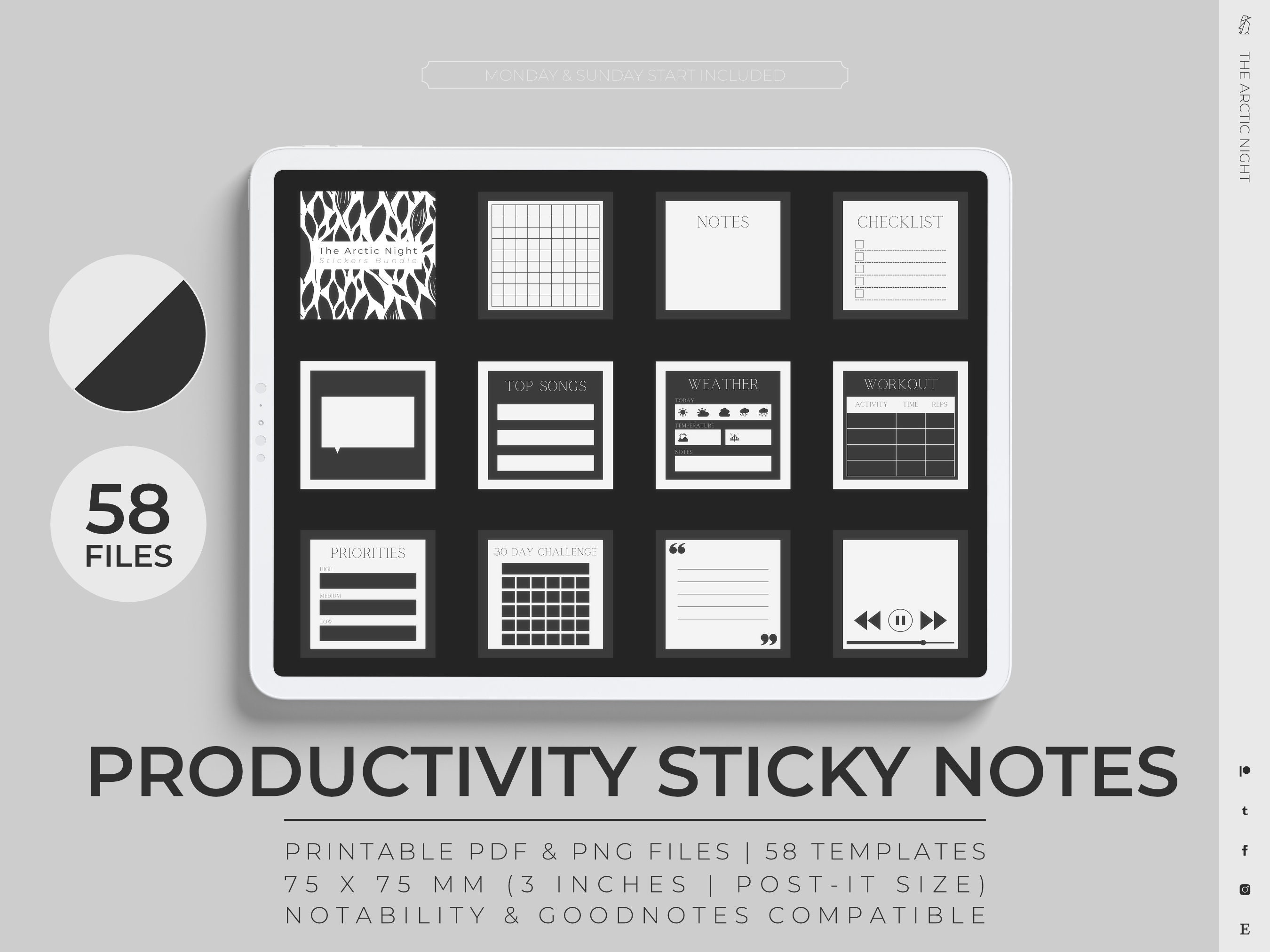 Digital Sticky Notes and Printable Planner Stickers for - Etsy