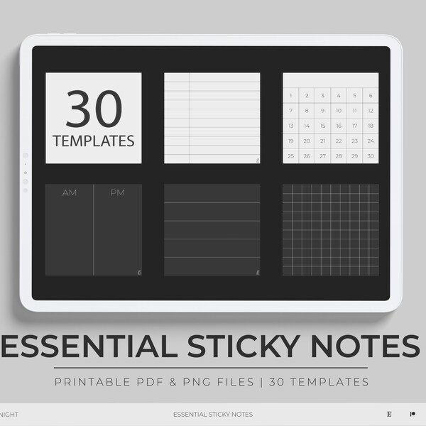 Sticky Note Template - Etsy