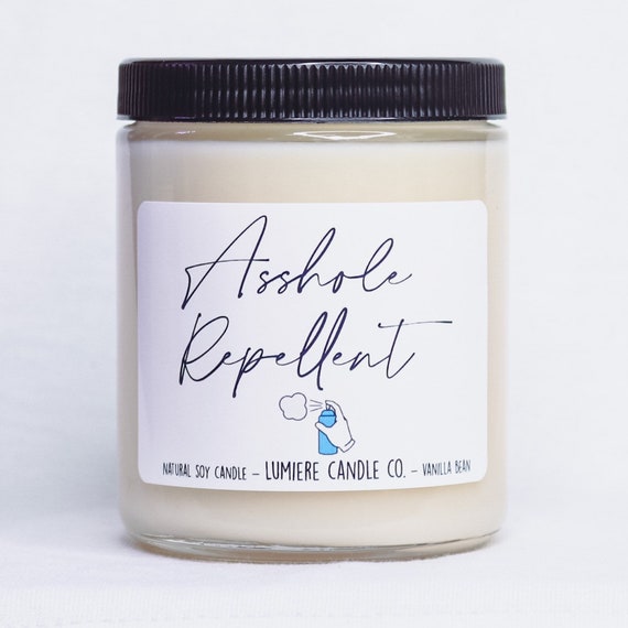 Asshole Repellent Scented Soy Candle L Stupid People Repellent | Etsy