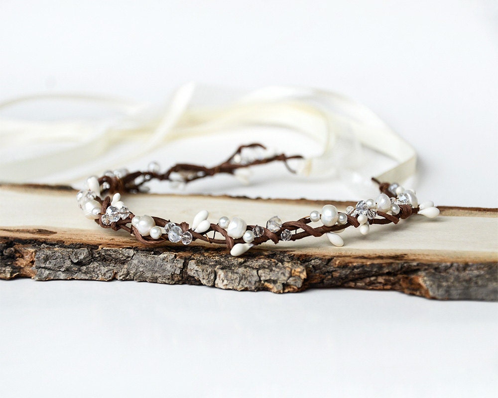 Hair wreath Bridal hair wreath Flower girl wreath Bridal | Etsy