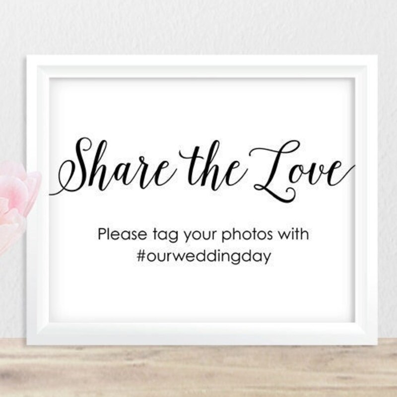 Wedding Hashtag - Etsy