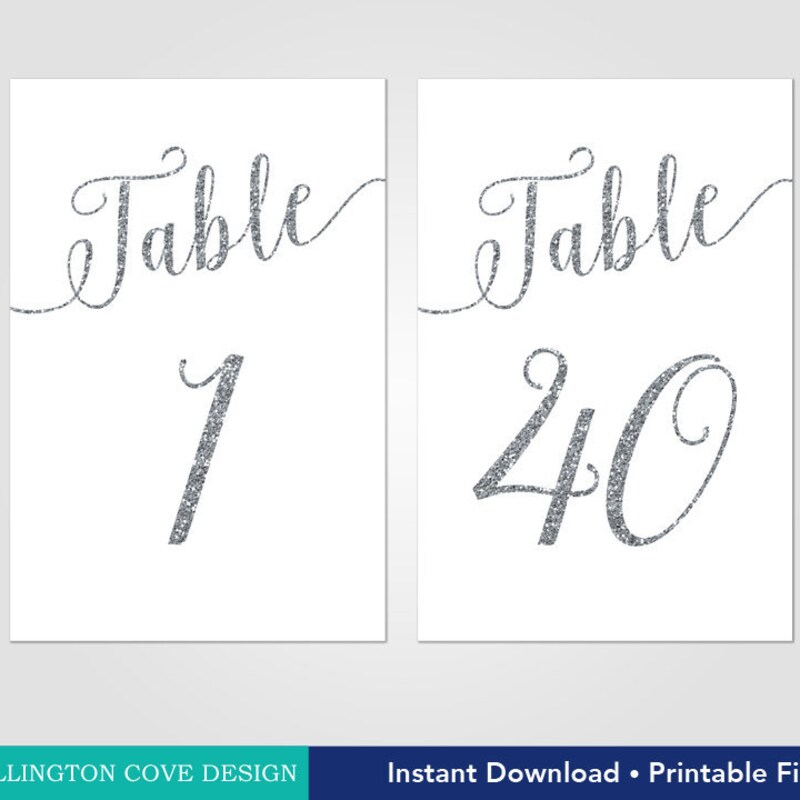 Glitter Table Number - Etsy