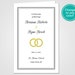 Wedding Rings Ceremony Program Template for Microsoft Word • Printable ...
