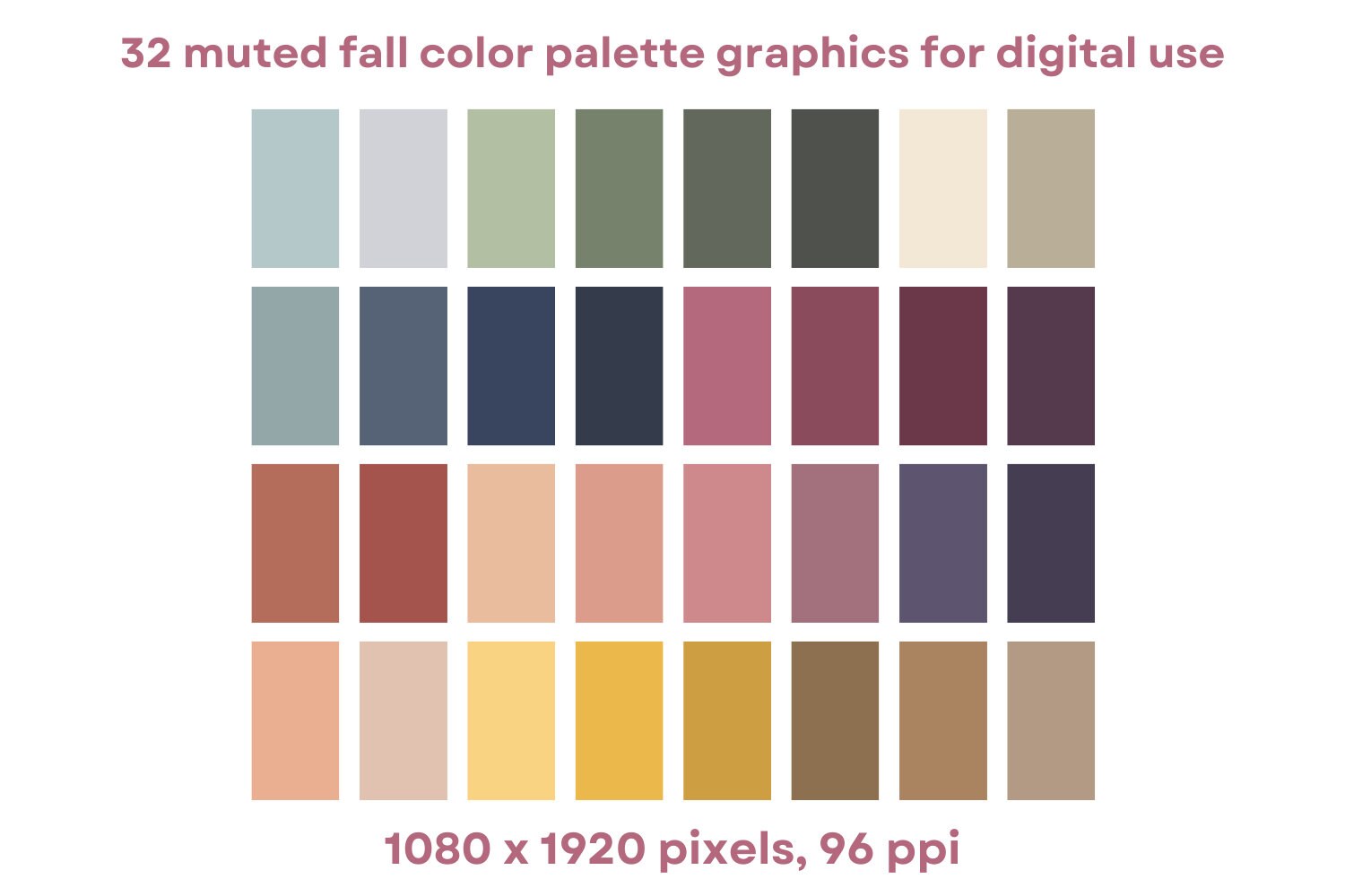 32 Muted Fall Color Palette Graphics for Instagram Highlight Covers ...