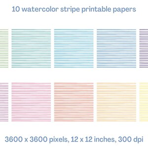 Digital Watercolor Stripes Graphics for Social Media Instagram ...
