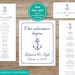 Nautical Wedding Menu Template With Anchor for Microsoft Word ...