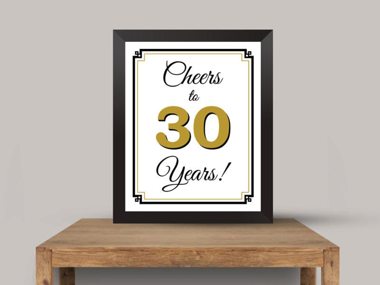Printable 30th Birthday Sign or 30th Anniversary Poster • Cheers to 30 ...