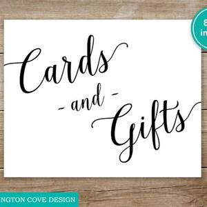 Cards and Gifts Printable Wedding Sign • Instant Download Digital ...