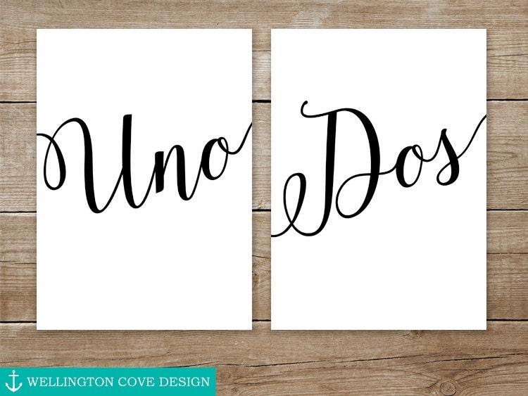 Printable Spanish Table Numbers 1-30 • Wedding • Español Números De La ...