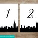 NYC Skyline Table Numbers 1-30 for Wedding or Event • Printable DIY ...