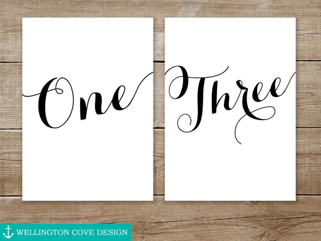 Calligraphy Table Numbers 1-30 • Printable Instant Download • Wedding ...