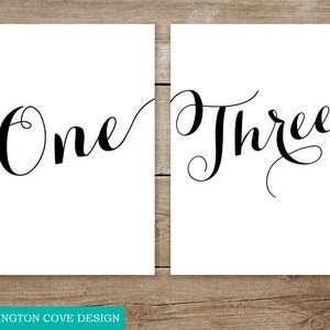 Calligraphy Table Numbers 1-30 • Printable Instant Download • Wedding ...