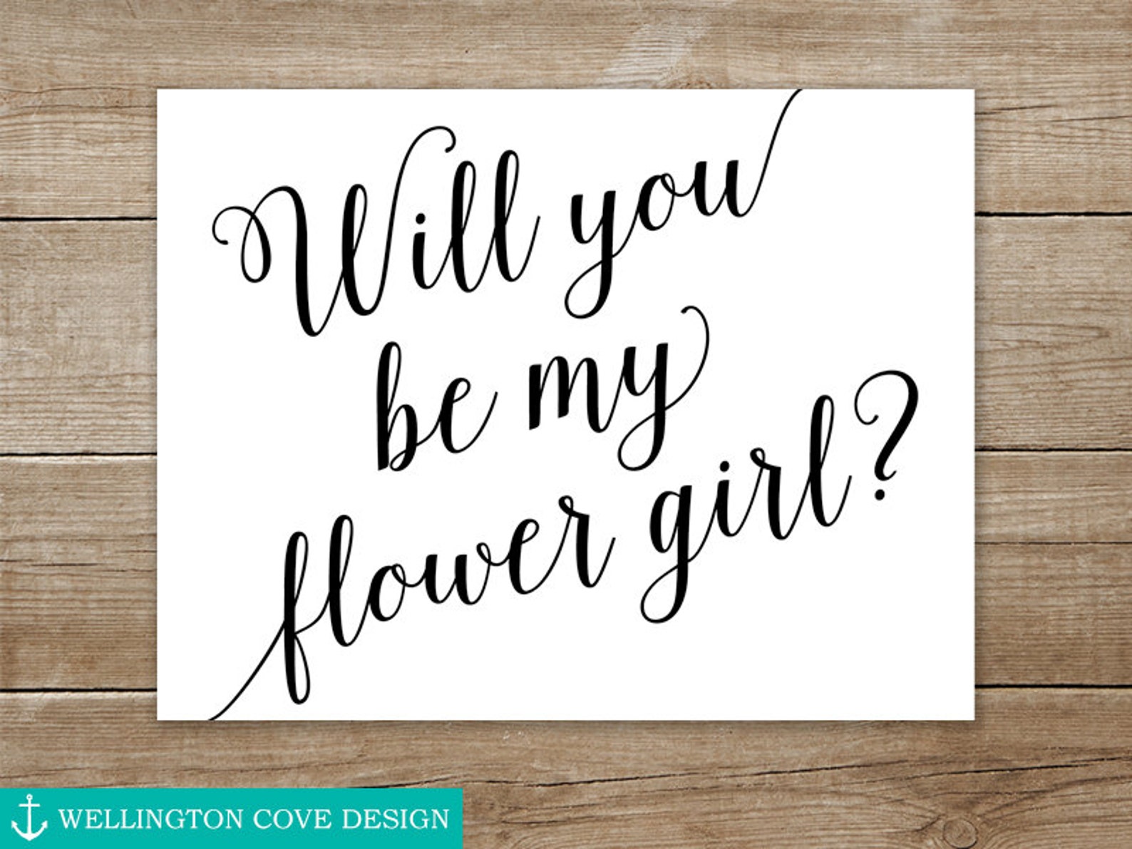 Printable Will You Be My Flower Girl Card Instant Download DIY File ...
