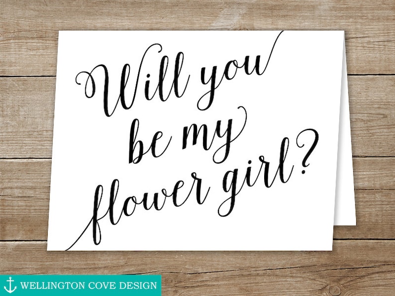 Printable Will You Be My Flower Girl Card Instant Download DIY File ...