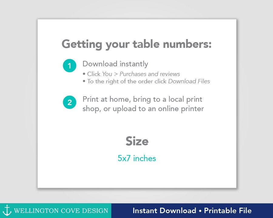 Printable New York City Table Numbers Signs NYC Wedding - Etsy
