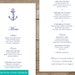 Nautical Wedding Menu Template With Anchor for Microsoft Word ...