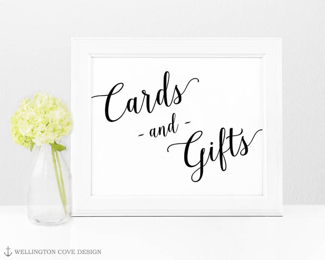 Cards and Gifts Printable Wedding Sign • Instant Download Digital ...