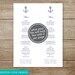 Nautical Wedding Menu Template With Anchor for Microsoft Word ...
