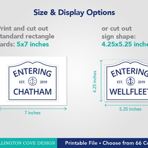 Cape Cod Printable Table Signs • Cape MA Towns & Villages Road Signs ...