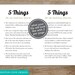 Printable 5 Things Template for Microsoft Word Engagement Party Wedding ...