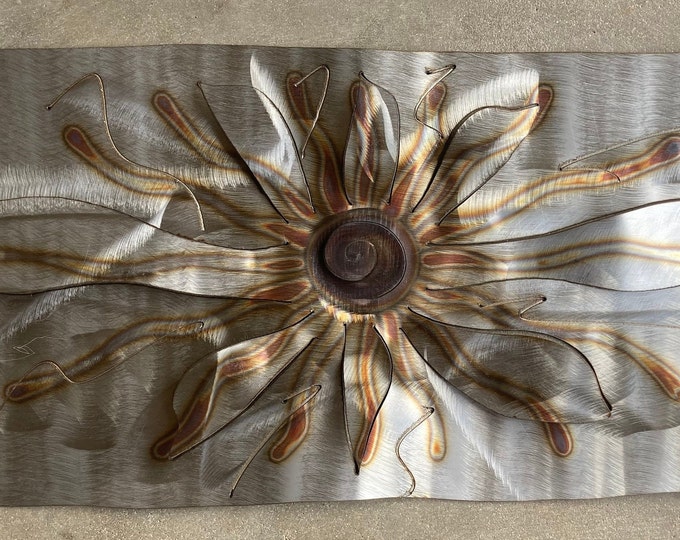 Stainless Steel Sun 30x15 Stainless Steel - Etsy