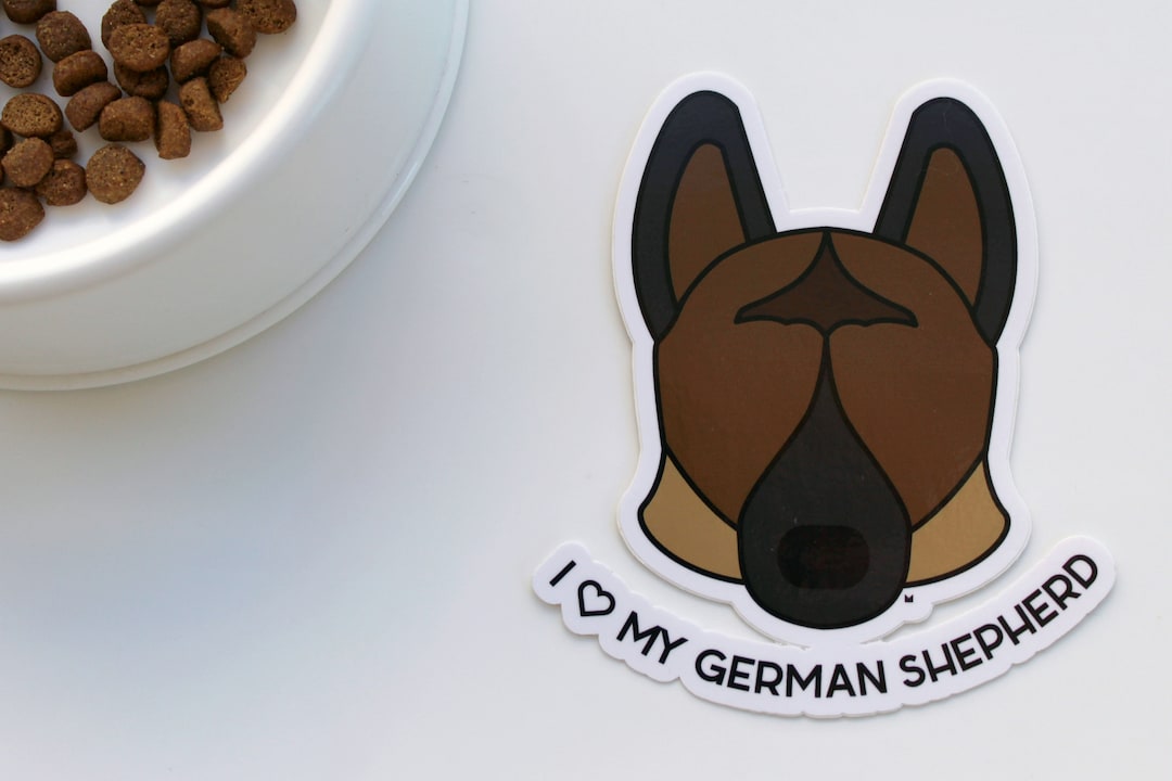 German Shepherd Sticker - Waterproof Cute Dog Decal - Pet Sticker - Car ...