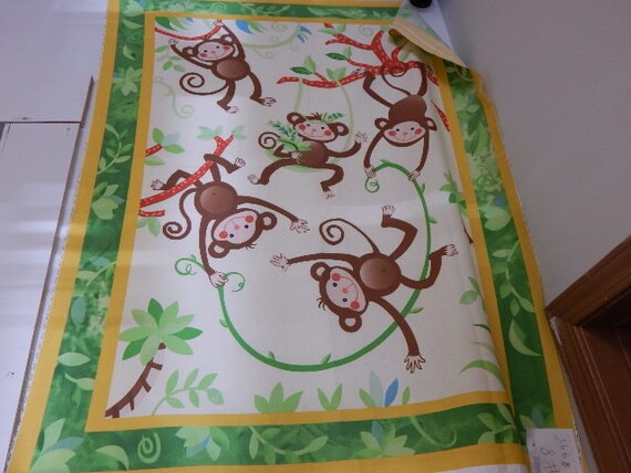 Monkeys Panel 36 X45 | Etsy
