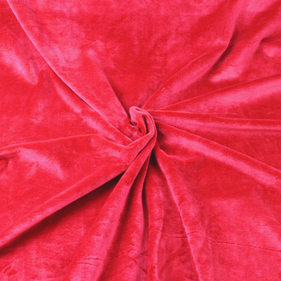 Slinky Minky Red 108 Wide Backing - Etsy