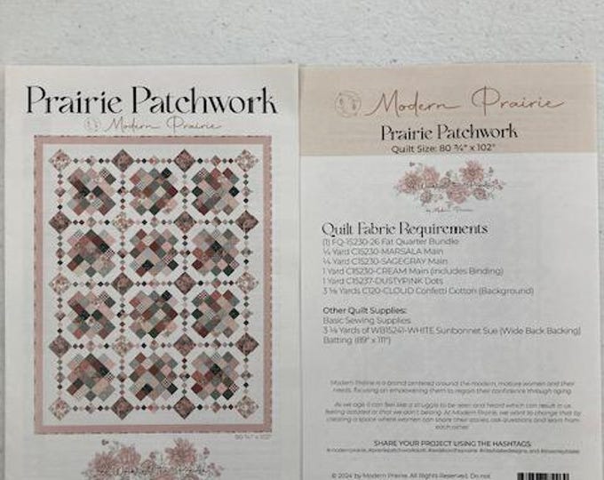 Riley Blake, A Walk on the Prairie, Prairie Patchwork Pattern - Etsy